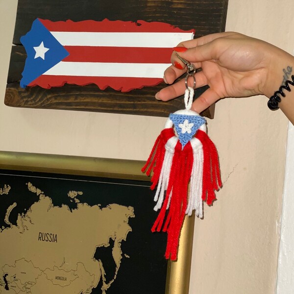 Puerto Rico Crochet Flag - Etsy