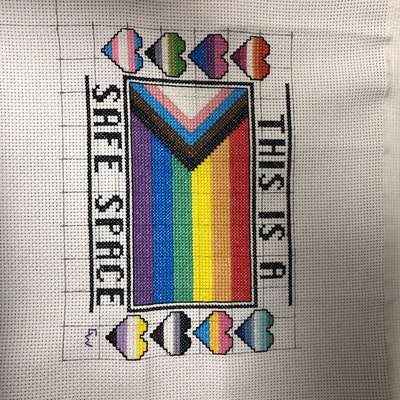 Safe Space Intersectional Flag Ally/pride LGBTQ Cross Stitch Pattern - Etsy