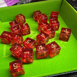 Purple Turtle Dice Set, Transparent With Light Purple Turtle Inside ...