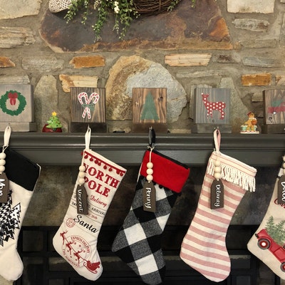 Vintage Santa Face Wooden Rustic Sign With Frame 12x - Etsy