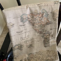 Map Fabric, World Map, per Meter, Upholstery Fabric, Home Decor ...