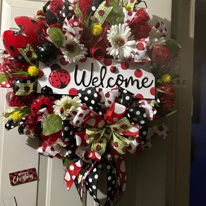Ladybug Wreath Sign Polka Dot Ladybug Wreath Sign Wreath - Etsy
