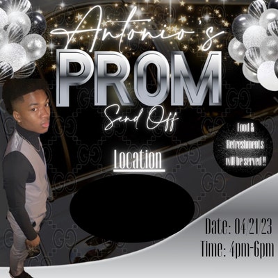 Prom Send off Flyer Prom Invitation Flyer Prom Party Invite Graduation ...