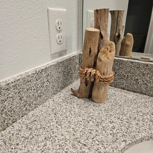 Small 10" Driftwood Piling Nautical Table Decor,coastal/lake Theme Wood ...