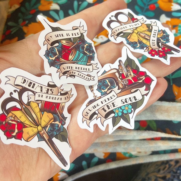 Crafting Sticker Set, Sewing Decals, Sewing Themed, Sticker Set, Sewing ...