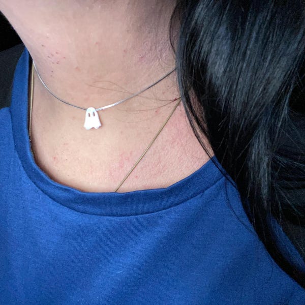 Ghost Opal Necklace, Fire Opal Specter Necklace, White and Black Opal ...