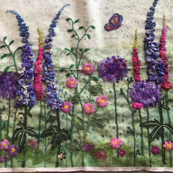Floral Embroidery Kit - 'cornish Coast' - Modern Hand Embroidery - Gift ...