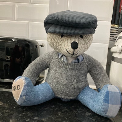 Memory Bear, Flat Cap Hat Reversible Accessory Personalised for Memory ...