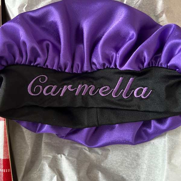 Custom Embroidered/satinlined/hair Bonnet/personalized W/name/teen ...