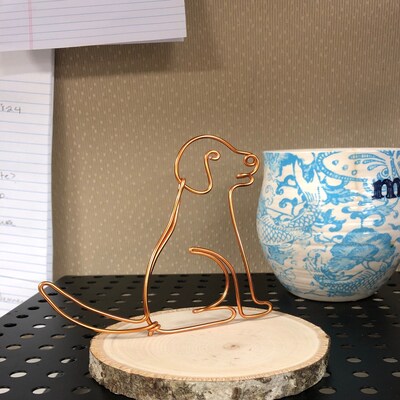 Wire Sculpture of Labrador Retriever, Golden Retriever, Personalize ...