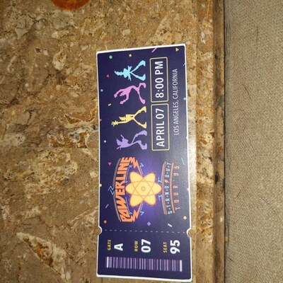 Powerline Concert Ticket Transparent Sticker/ Goofy Max Disney Bujo ...