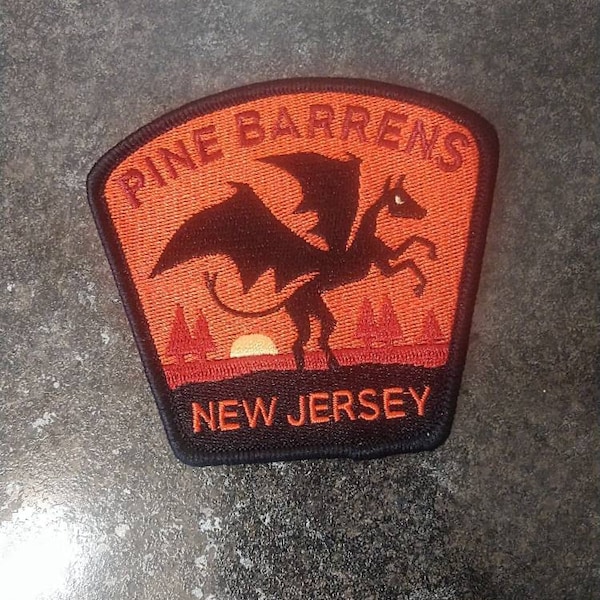Pine Barrens, New Jersey Travel Patch | Jersey Devil | Cryptozoology | Cryptid - Etsy
