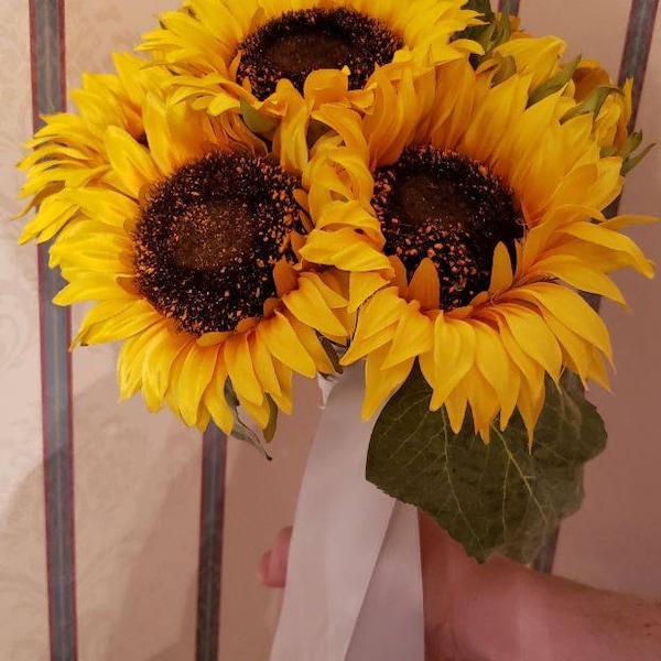 Sunflower Cascading Bridal Bouquet | Cascade Wedding Bouquet Collection ... Sunflower Cascading Bridal Bouquet | Cascade Wedding Bouquet Collection ...