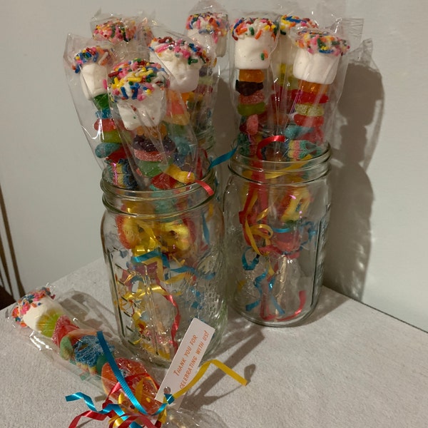 10+ Custom Candy Kabobs! Birthday Party Favors, Party Decor, Birthday ...