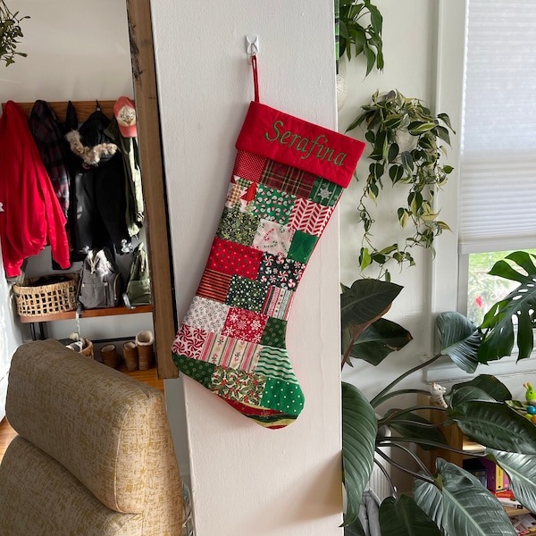 Personalized Handmade Patchwork Quilted Christmas Stockings - Etsy