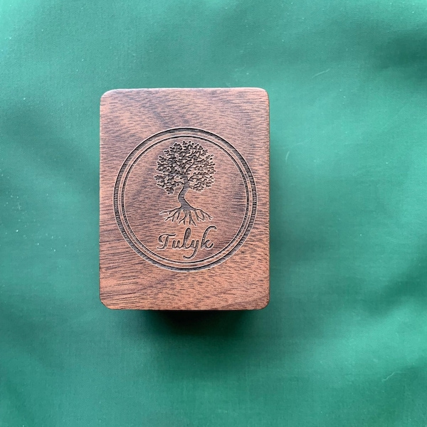 Custom Ring Box for 3 Ring, Engraved Engagement Wood Ring Box ...