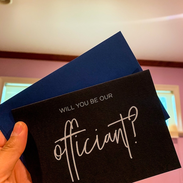 Black and White Will You Be Our Officiant Gift, Wedding Officiant ...