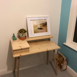 Scandi Desk Rustic Vintage Monitor Stand Handmade | Etsy