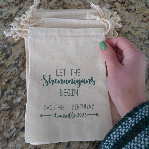 Let the Shenanigans Begin Custom Adult Party Favor and Gift Bags for ...