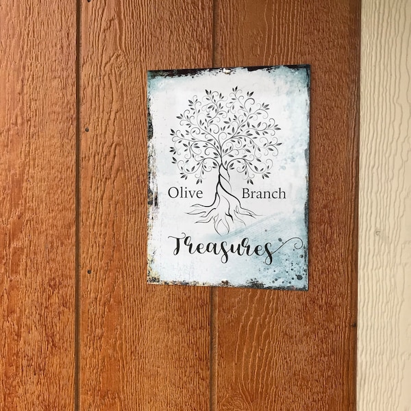 Custom Vintage Metal Sign 12 X 9 Inches | Any Color Any Text Add Logo ...