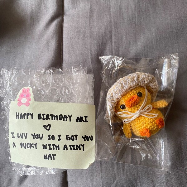 Duck Keychain, Duck With Hat Keychain, Ducky Keychain, Cute Duck ...