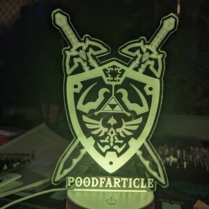 Zelda Night Light Personalized Zelda Shield Legend of Zelda Led Lamp ...