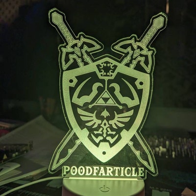 Zelda Night Light Personalized Zelda Shield Legend of Zelda Led Lamp ...