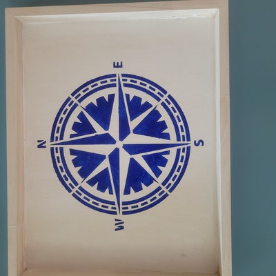 Compass Stencil, Beach Stencil, Nautical Ship Stencil, Anchor Stencil ...