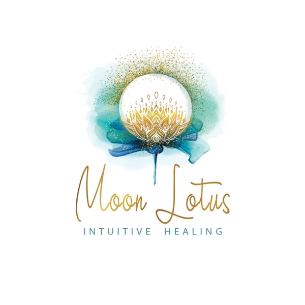Lotus Moon Logo, Health, Spiritual Logo, Lunar, Healing Logo, Beauty ...