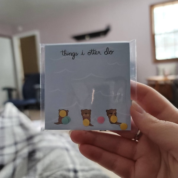 Otter Sticky Notes | Things I Otter Do | Otter Gifts | Otter Stationery ...