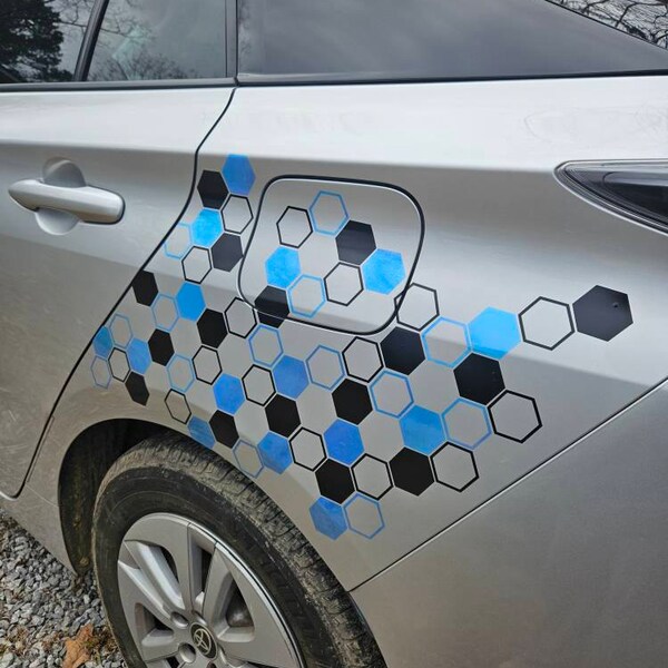 Hexagon / Honeycomb JDM Car Decal Sticker 2 Inch / Hex Side Vehicle ...