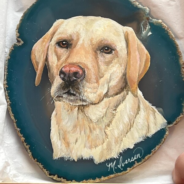 Custom Hand Painted Panda Stone, Realistic, Panda, Agate, Metaphysical ...