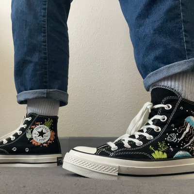 Embroidered Converse Chuck Taylors 1970s/ Custom Converse Math Formula ...