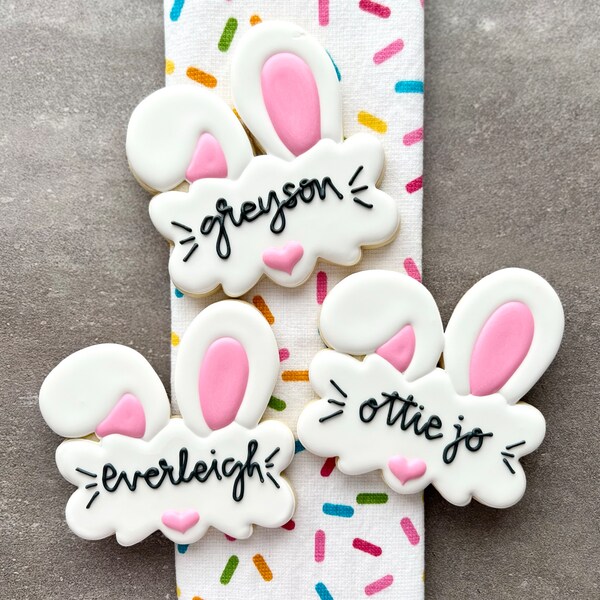 Nancy Bunny Plaque Cookie Cutter - Etsy