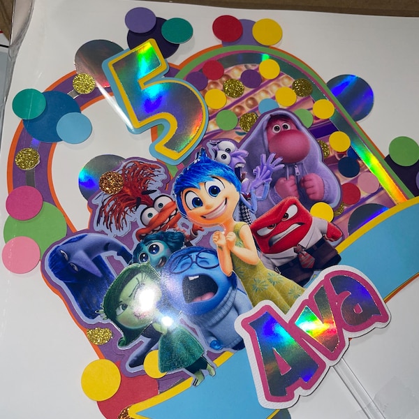 Inside Out 2 Cake Topper, Inside Out Cake Topper, Inside Out Party ...