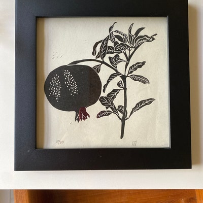 Custard Cream Biscuit Linocut Print. Handmade Lino Print.food Print. - Etsy