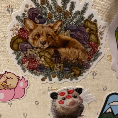 Fig the Fox Weatherproof Sticker - Etsy