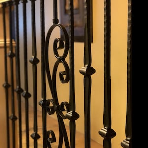 Satin Black Gothic Iron Balusters 9/16 Hammered Balusters - Etsy