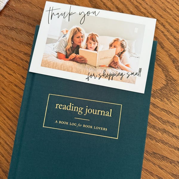 Linen Reading Journal: Book Tracker With Gold Foil - Etsy