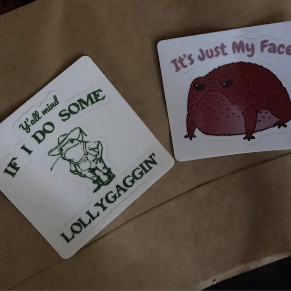 Y'all Mind If I Do Some Lollygagging Sticker, Funny Frog and Toad ...