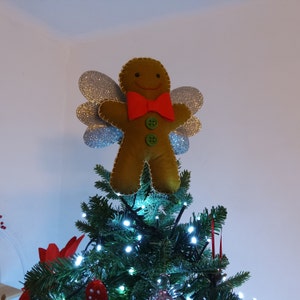 Gingerbread Man Tree Topper Personalised Gingerbread Man Christmas Tree ...