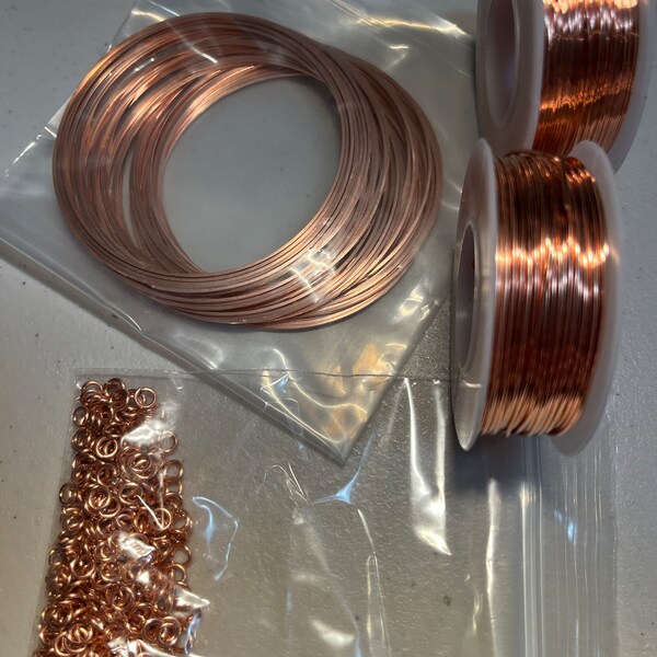 Genuine Solid Copper Jump Ring 18ga Wire 5mm 350 Pcs. 1 Oz Saw Cut ...