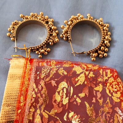 Ghungroo Chandbali Earrings/handmade Chandbali Earrings/ethnic Indian ...
