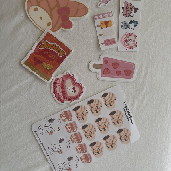 Snoopy Vinyl Stickers | Snoopy Stickers | Concha Stickers | Snoopy ...