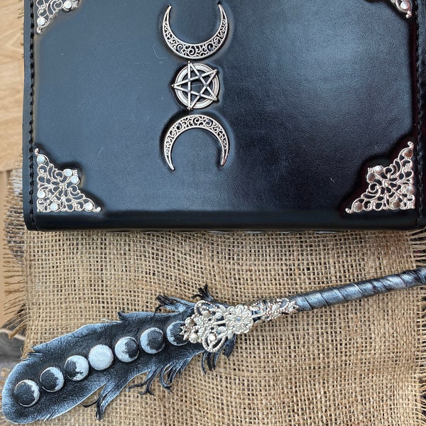3D Leather Refilable Notebook, Magic Ritual,galaxy,leather Grimoire ...
