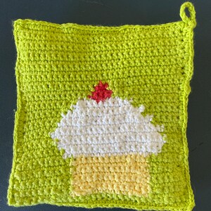 Semicolon Washcloth Crochet Pattern, Single Crochet SC Graph ...