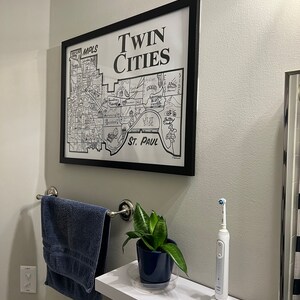 Minneapolis Grand Rounds Bike Map: 11 X 14 Inches - Etsy