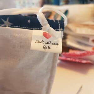 Custom White Fabric Clothing Labels Product Tags Handmade | Etsy