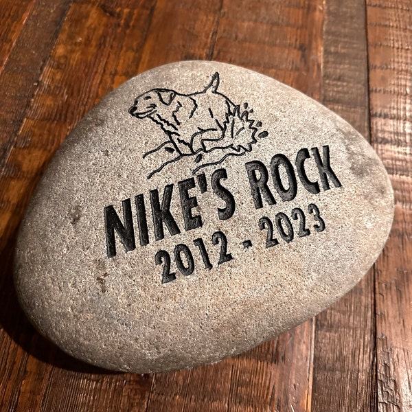 Large (8-10") Custom Engraved Rock, Personalized Memorial, House ...