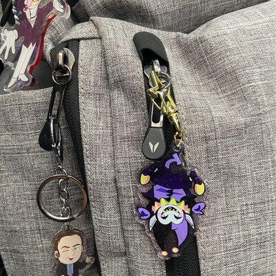 Jevil Deltarune Glitter Keychain Acrylic Epoxy Charm 2.5in. - Etsy